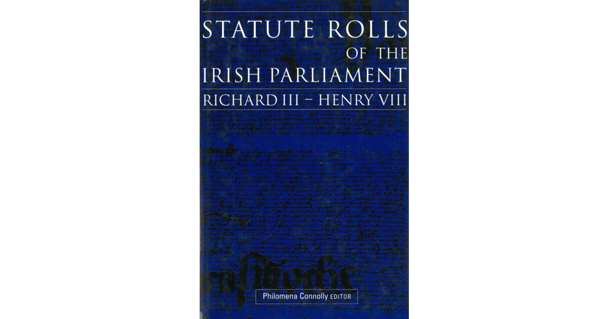 Four Courts Press | Statute rolls of the Irish parliament